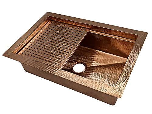 Copper Kitchen Sink Griding Design