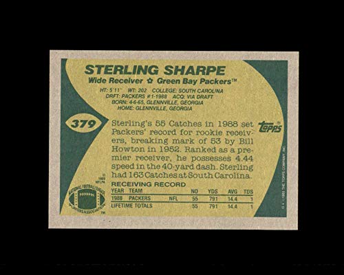 1989 Topps #379 Sterling Sharpe RC - Ships in Mint Brand New Holder