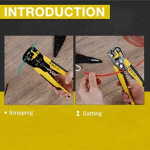 KOTTO Automatic Electrical Wire Stripper Set - Cutter and Crimping Tool - Multi-Tool with Storage Bag