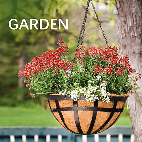 COSYLAND 2PCS 14 inch Coco Liners for Hanging Basket Coconut Fiber Planter Inserts Replacement Liner for Garden Flower Pot