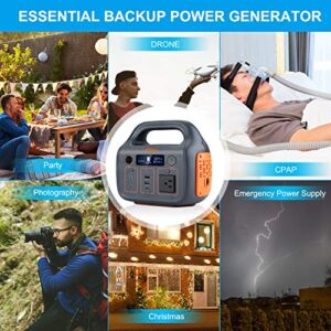 Aligoo Portable Power Station,110V/300Watt Pure Sine Wave AC/DC Outlet,293Wh Backup Lithium Battery, Solar Generator (Solar Panel Optional) for Outdoors Camping Travel Hunting Emergency