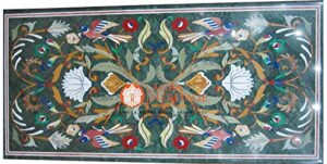 green marble top dining hallway table top pietra dura inlay design hallway decor