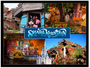 splash mountain photo magnet 5.25 x 4 inches