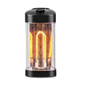 energ+ infrared electric outdoor heater, freestanding oscillating with tip-over protection, radiant heating, portable and lightweight patio heater, waterproof and dust resistant