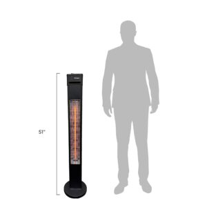 Westinghouse WES31-15110BLK Infrared Electric Outdoor Heater Freestanding, Black