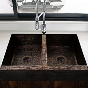 Copper Farmhouse Kitchen Sink 50/50