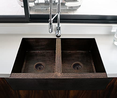 Copper Farmhouse Kitchen Sink 50/50