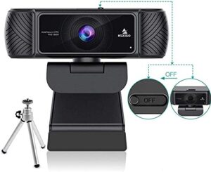 nexigo 1080p 60fps webcam with software control and microphone, autofocus, w/privacy cover and tripod, n680p pro computer web camera for skype zoom teams, mac pc laptop desktop