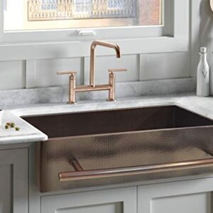 Copper Farmhouse Kitchen Sink with Towellbar