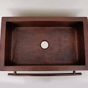 Copper Farmhouse Kitchen Sink with Towellbar