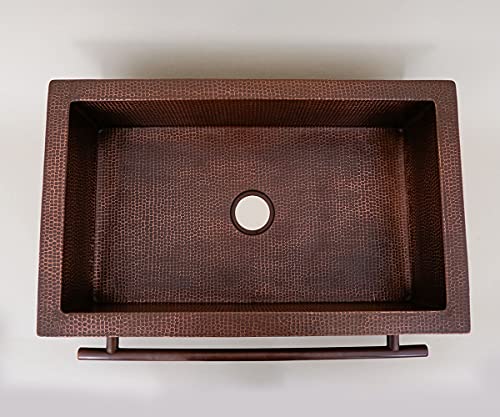 Copper Farmhouse Kitchen Sink with Towellbar