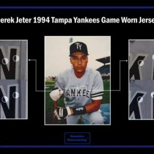 Derek Jeter Game Used Photo Matched Signed 1994 Rookie New York Yankees Jersey - MLB Autographed Game Used Bats