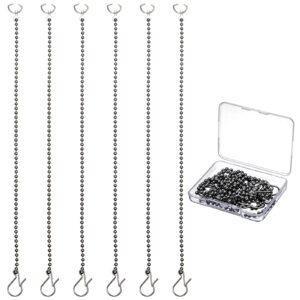 mudder toilet handle beaded chain universal toilet flapper chain replacement kit stainless steel toilet flapper lift chain toilet chain replacement for most toilet flappers (6)