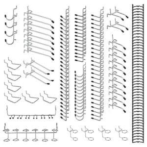 falpro 170pcs pegboard hooks assorted | peg board hooks for hanging tools - ideal for pegboard organizer