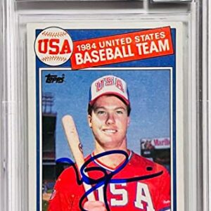 USA Mark McGwire Signed 1985 Topps #401 Rookie Card Beckett Witnessed Graded 10 - Baseball Slabbed Autographed Cards