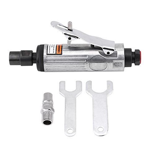 1/4Inch Air Die Grinder Kit, Straight Grinder, Pneumatic Air Die Grinder Heavy Duty Industrial Polisher Grinding Cleaning Tool