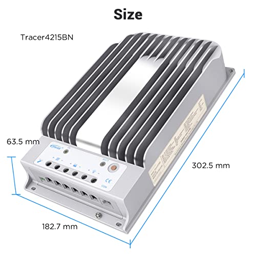 EPEVER 40A MPPT Solar Charge Controller 12V/24V Auto Working Max.PV 150V Solar Panel Charge Regulator Tracer BN Series Negative Ground Solar Controller