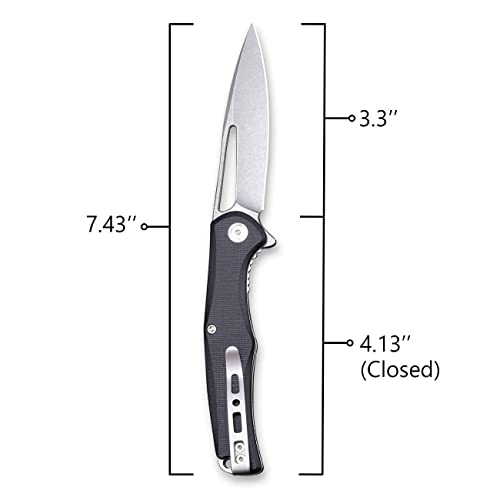 SENCUT CITIUS Pocket Knife, Folding Knife for EDC (Black)