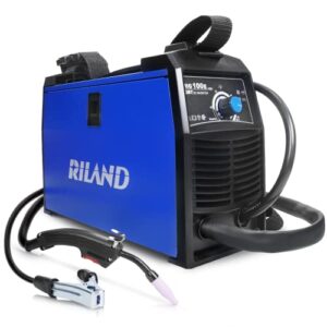 riland mig welder welding machine: flux core welder gasless welding machines wire feed welders igbt electric portable mig welder 110v 120v with 2lb flux core welding wire beginners welder kit