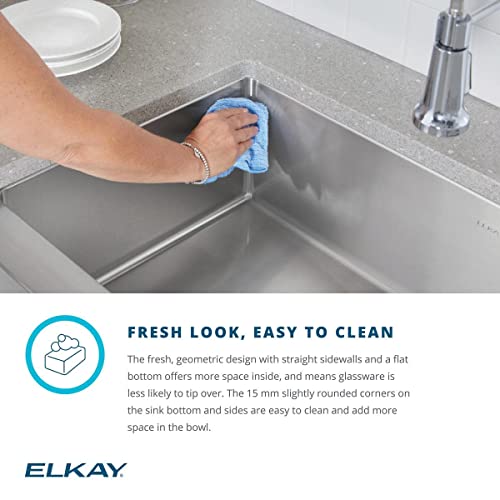 Elkay Crosstown 16 Gauge Stainless Steel 35-7/8" x 20-1/4" x 9" Single Bowl Tall Farmhouse Sink Kit