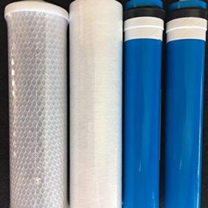 Clear Hydro - Stealth RO300 Complete Compatible Replacement Filter Kit for Hydro Logic Stealth RO300 Includes Two Membranes, Carbon & Sediment Filter