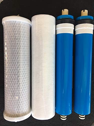 Clear Hydro - Stealth RO300 Complete Compatible Replacement Filter Kit for Hydro Logic Stealth RO300 Includes Two Membranes, Carbon & Sediment Filter