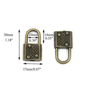 Coshar Retro Mini Padlock with Key Jewelry Box Storage Box Diary Book, Pack of 8