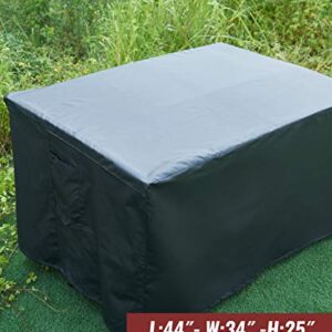 NUPICK 44 Inch Fire Pit Cover for Outland Living 401 Propane Fire Table, Heavy Duty and Waterpfoof Rectangular Fire Pit Cover, All Weather Resistant