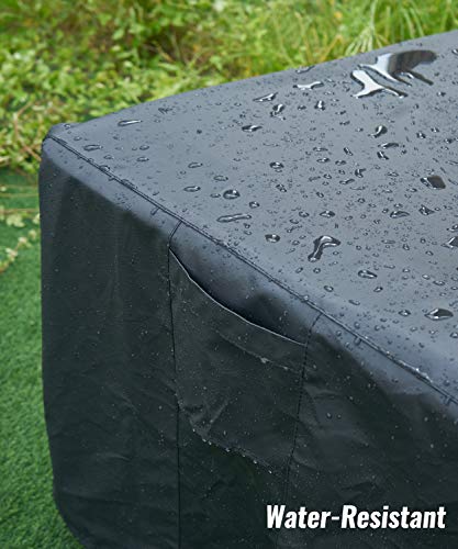 NUPICK 44 Inch Fire Pit Cover for Outland Living 401 Propane Fire Table, Heavy Duty and Waterpfoof Rectangular Fire Pit Cover, All Weather Resistant