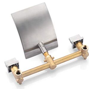 SUMERAIN Wall Mount Waterfall Tub Faucet 3 Hole Brushed Nickel Bathtub Faucet, Extra High Flow Rate