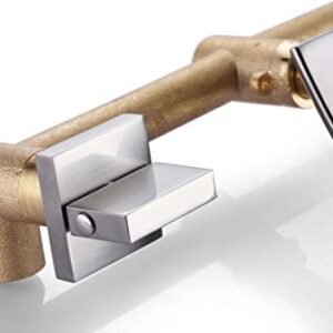 SUMERAIN Wall Mount Waterfall Tub Faucet 3 Hole Brushed Nickel Bathtub Faucet, Extra High Flow Rate