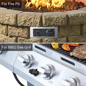 WADEO Fire Pit Igniter, Push Button Ignition Kit with 2 Outlets and Ground Wire for Fire Pit Gas Burner System