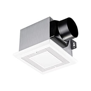 tech drive bathroom fan with light 80 cfm, 2.0sone no attic access needed installation,very quiet ventilation and exhaust fan with led light 4000k 600lm