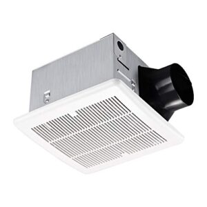 tech drive bathroom fan 110 cfm, 1.2sone no attic access needed installation,very quiet bath ventilation and exhaust fan, ceiling mounted fan,white plastic grille