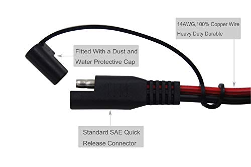 CUZEC 1FT/0.31m 14AWG SAE to SAE Extension Cable Quick Disconnect Wire Harness SAE Connector/SAE TO SAE Heavy Duty Extension Cable