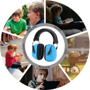 ProCase Kids Ear Protection, 25dB Noise Reduction Earmuffs for Children Toddler Autism Sound Proof Noise Cancelling Austistic Headphones for Concert -Blue