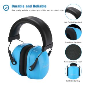 ProCase Kids Ear Protection, 25dB Noise Reduction Earmuffs for Children Toddler Autism Sound Proof Noise Cancelling Austistic Headphones for Concert -Blue