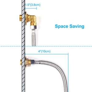 COOLWEST Wall Mounting Installation Kit for Commercial Wall Mount Faucet, G1/2 Backsplash Mount Set for Stainless Steel Commercial Kitchen Prep & Utilty Sink