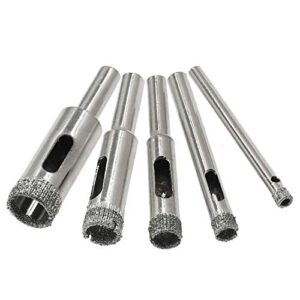 diamond drill bits, phituoda 5pcs diamond hole saw glass hole saw tile hole saw hollow core drill bit for glass, marble, ceramic, granite, 5/32" to 1/2", 4-13mm