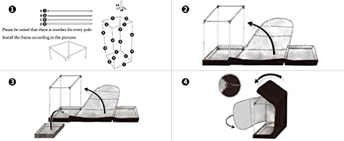 ZONEMEL Full Size Personal Steam Sauna Tent for Home, Portable 1 Person Full Body Steam Spa for Relaxation, Detox Therapy (Steamer Not Included-Black, L35.4 x W35.4 x H70.9)