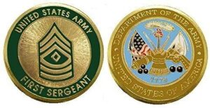 army enlisted ranks - first sergeant “e8’’ challenge coin/logo poker/lucky chip