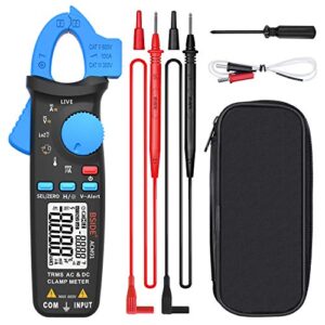 bside dc amp clamp meter 1ma current true rms auto-ranging 6000 counts digital ammeter hz temperature capacitance live check v-alert low impedance voltage tester with back clip