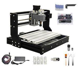 cnctopbaos cnc 3018 pro wood router kit 3 axis usb diy mini engraver milling engraving machine cutter plastic acrylic pcb pvc carving grbl control 300x180x45mm