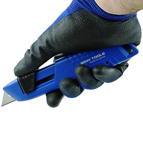 7" Auto-Retractable Utility Knife for Improved Work Safety, Lightweight, Heavy-Duty Body Design