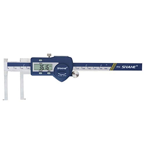 SHAHE Electronic Inside Groove Caliper with Knife Edge, 8-150mm Range, 0.01mm Resolution,Accuracy ±0.04mm,Stainless Steel, Inch/Metric,Battery Included