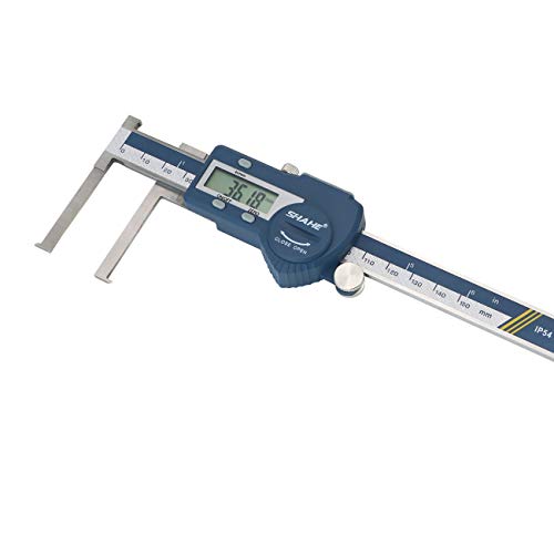 SHAHE Electronic Inside Groove Caliper with Knife Edge, 8-150mm Range, 0.01mm Resolution,Accuracy ±0.04mm,Stainless Steel, Inch/Metric,Battery Included