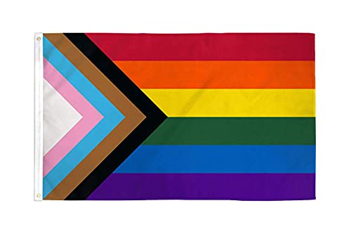 PROGRESS PRIDE WATERPROOF FLAG 2X3FT POLY