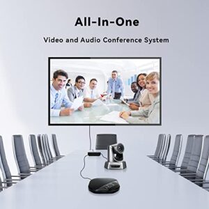 Tenveo PTZ Video Conference Camera 10X Optical Zoom 1080p Full HD USB Webcam with Remote Control for YouTube/Twitch/OBS Live Streaming Skype/Zoom/Teams Meeting Business Church Events Education