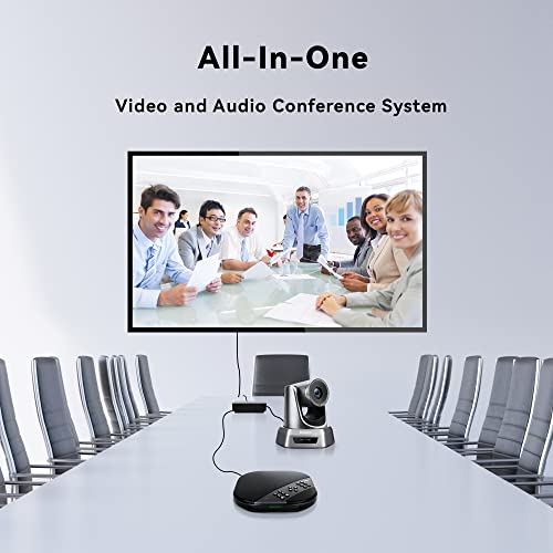 Tenveo PTZ Video Conference Camera 10X Optical Zoom 1080p Full HD USB Webcam with Remote Control for YouTube/Twitch/OBS Live Streaming Skype/Zoom/Teams Meeting Business Church Events Education