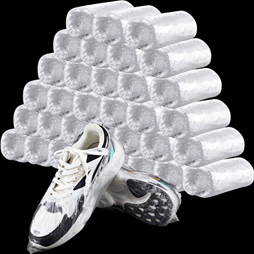 Disposable Boot and Shoe Covers for Floor, Carpet, Shoe Protectors, Durable Non-Slip (Clear,400)